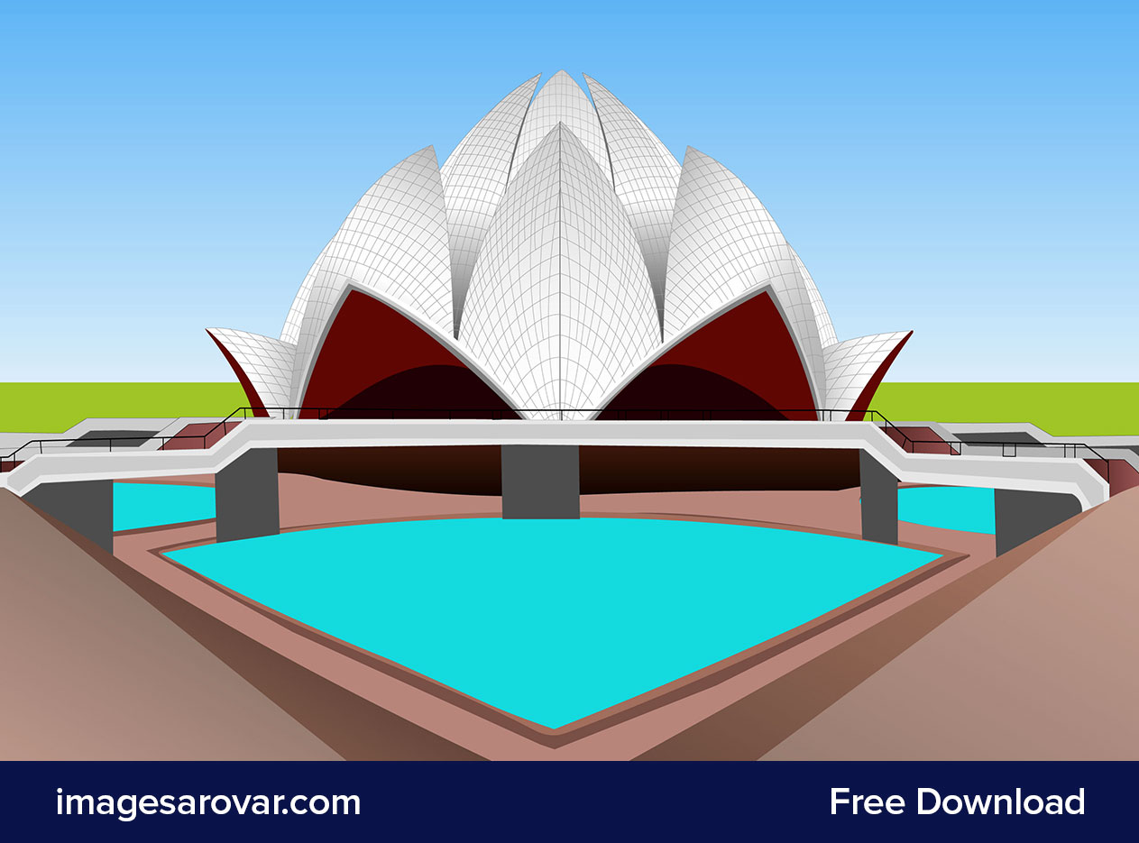 2D Lotus temple vector illustration – Free Vectors, Illustrations & PSD ...