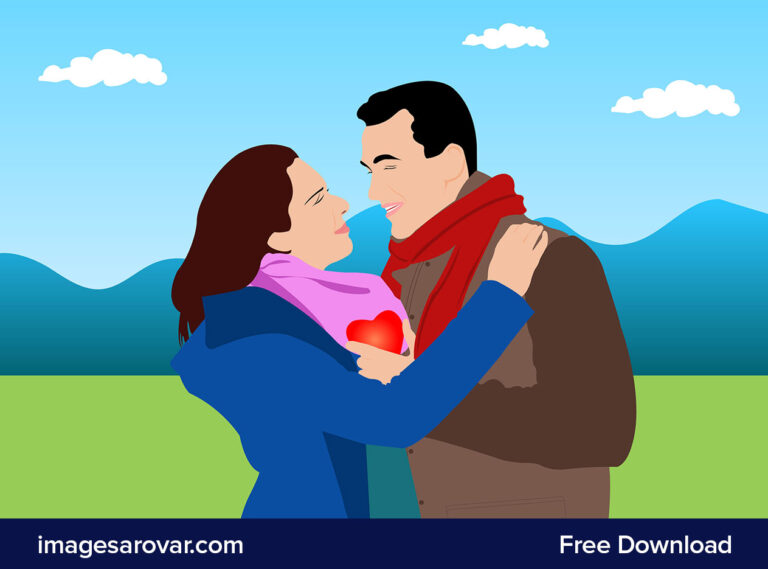 Free download couple illustration vector image for valentines day ...