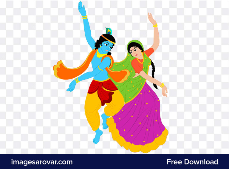 Radha krishna dancing clipart png vector illustration free download ...