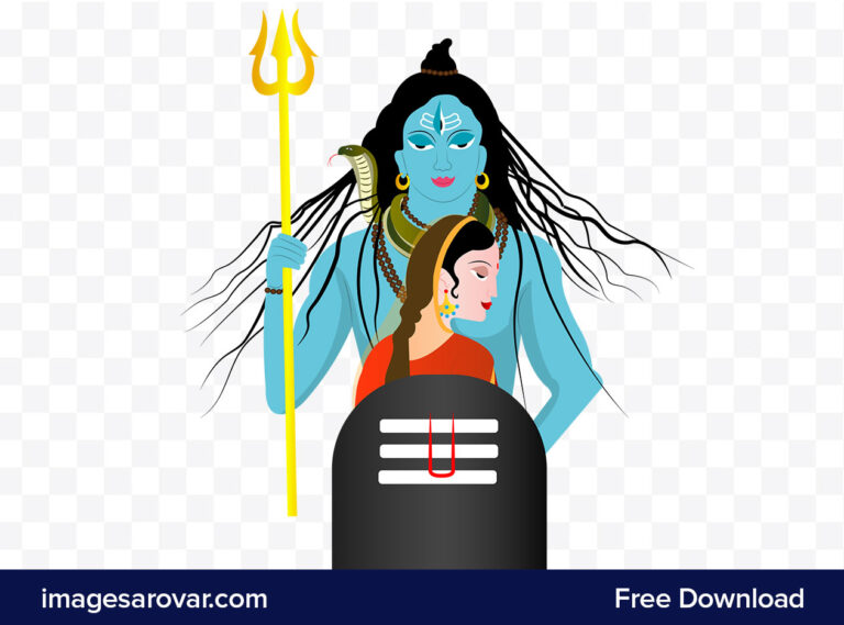 Lord shiva and parvati vector illustration with shivling in png format ...