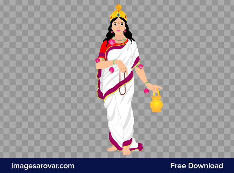 Navratri Festival Maa Brahmacharini Png Clipart Vector Illustration ...