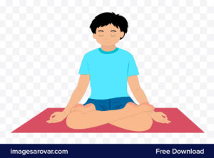 Yoga Day Clipart | Young Boy Meditation Yoga Clipart Png Vector Free ...