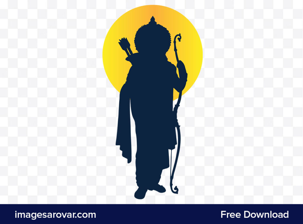 Shree Ram Silhouette Png Vector Illustration Free Download - Image ...