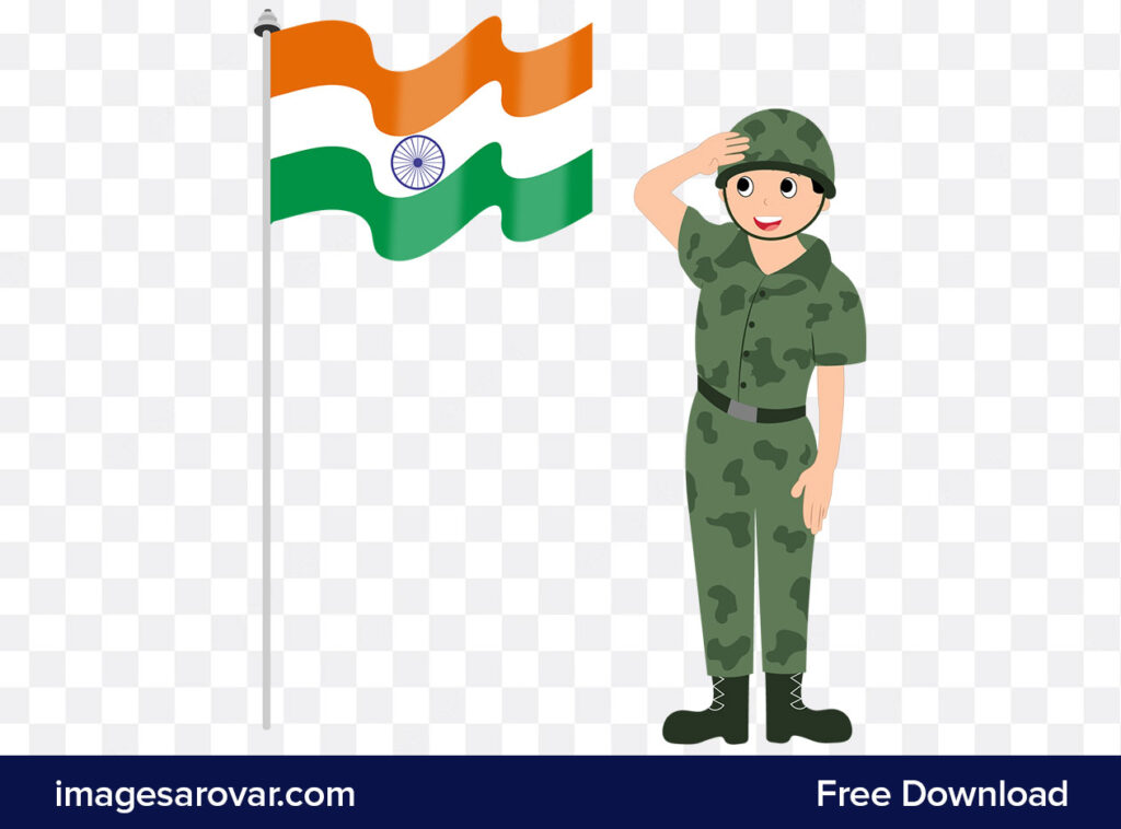 military man saluting indian flag vector - Image Sarovar - Free Vectors ...