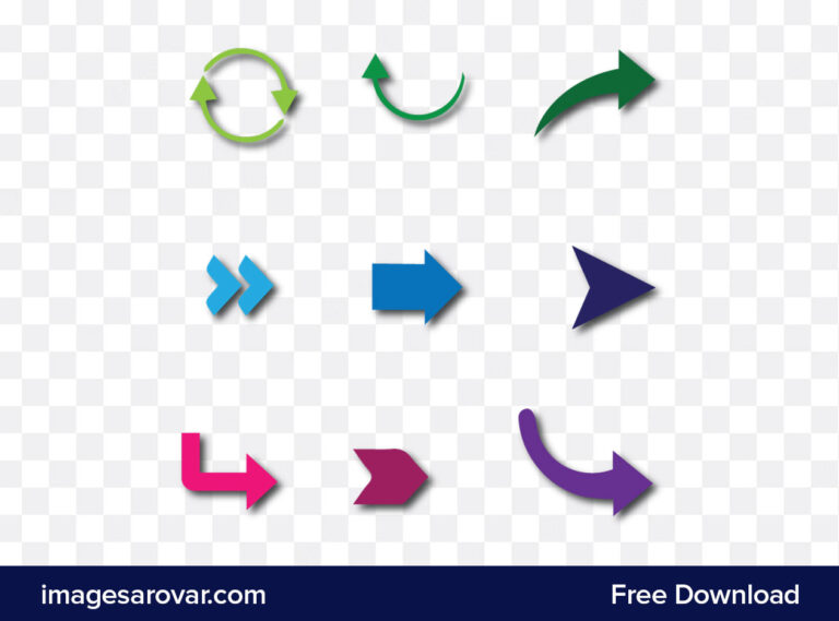 Arrow Design Vector | Multicolour Arrow Icon Set Png Vector Free ...