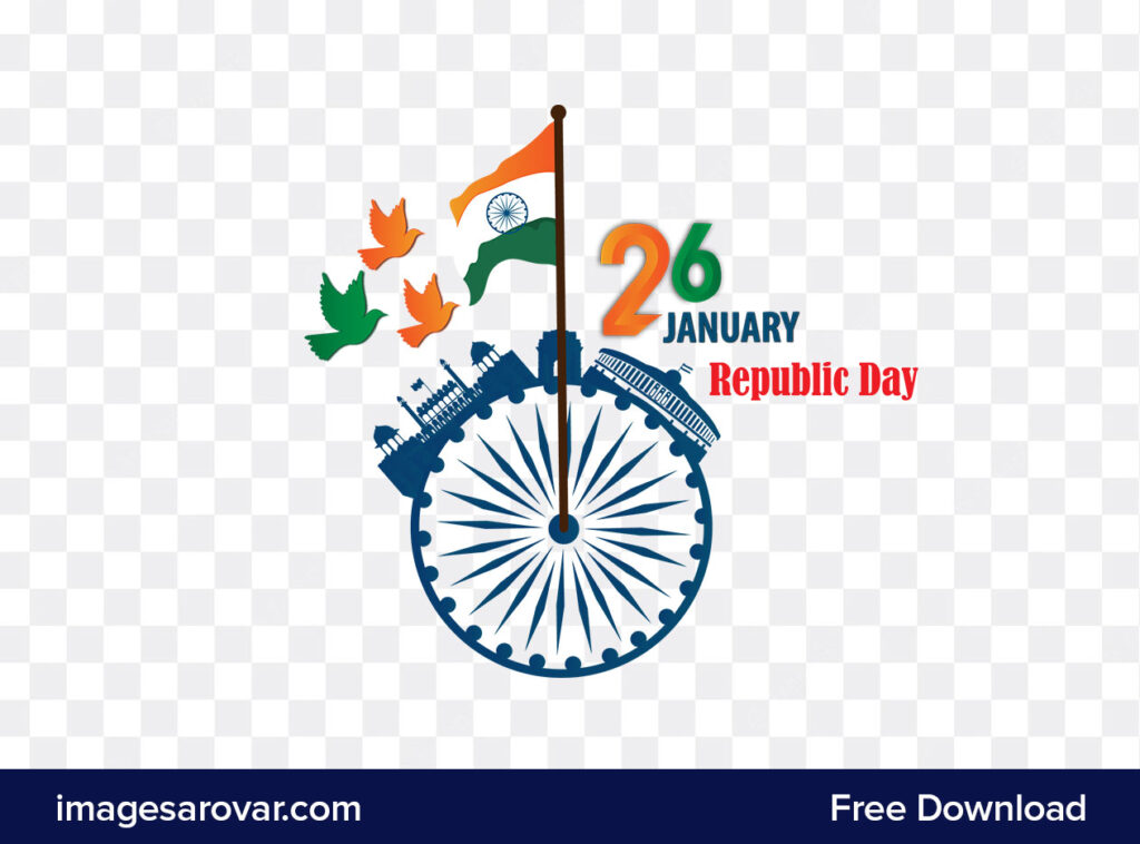 26th January Republic Day Of India Cipart Png Vector Free Download ...
