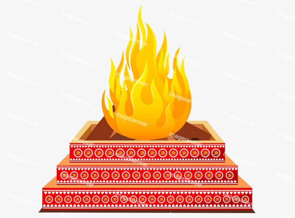 Beautiful Traditional Puja Hawan Kund Png Vector Illustration - Image ...