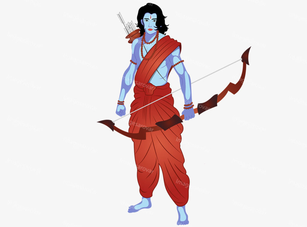 Warrior Lord Rama Character Vector Illustration - Image Sarovar - Free ...